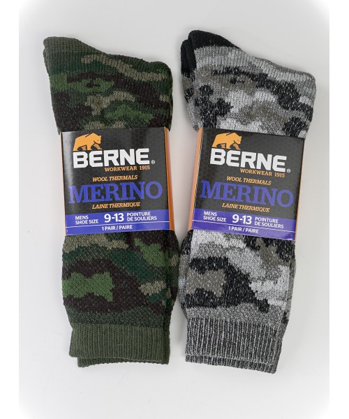 Men Merino Wool Camo Outdoor Hiker Socks